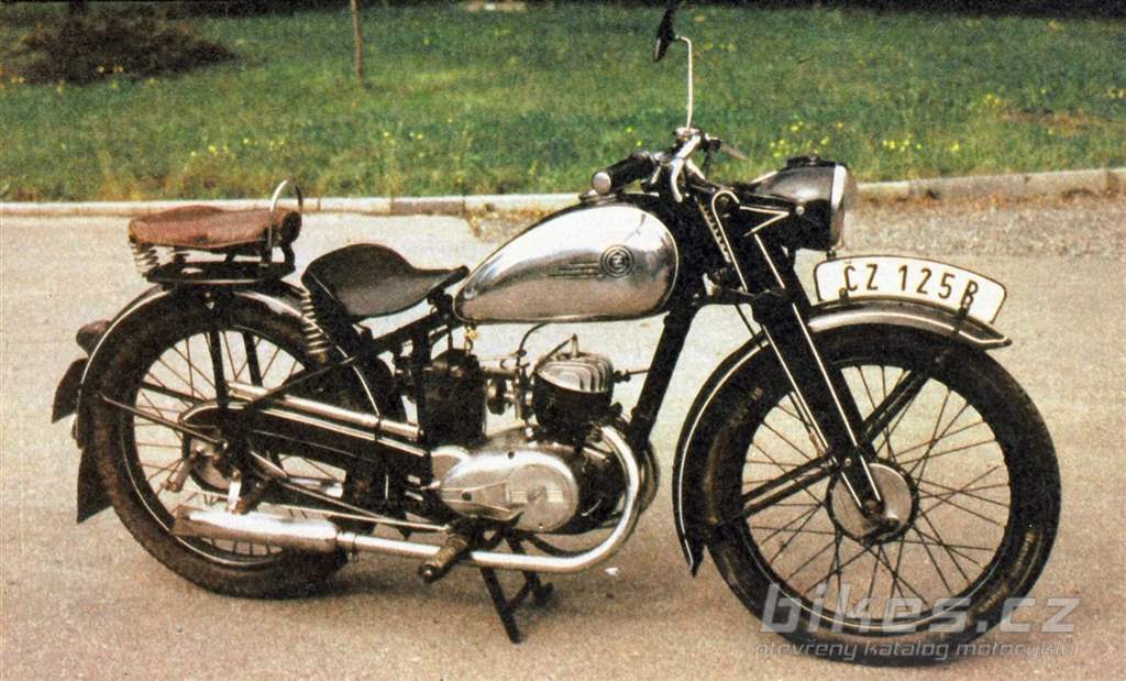 ČZ 125 B - 1947 - technické parametry, názory motorkářů, servisní manuály